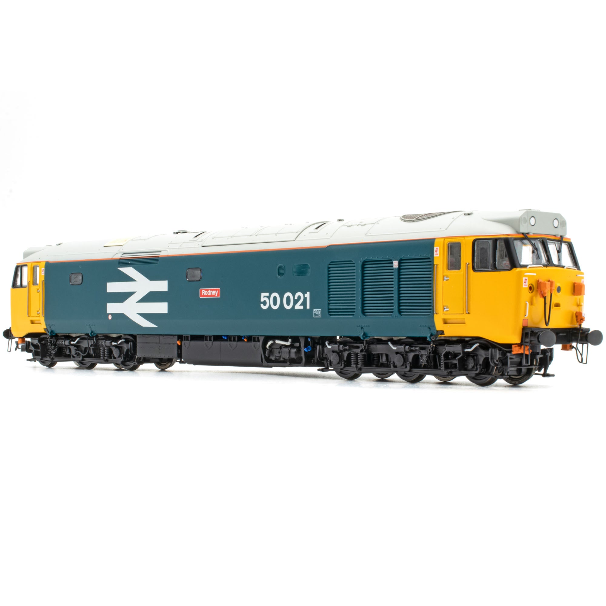 BR Class 50 - Large Logo w/grey roof & orange cantrail stripe - 50021 ...